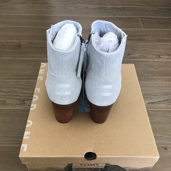 Toms | Shoes | Toms High Rise Suede Quilted Peep Toe Bootie | Poshmark